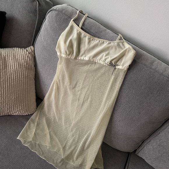Intimates & Sleepwear | Vintage Cream Mesh Nightgown | Poshmark